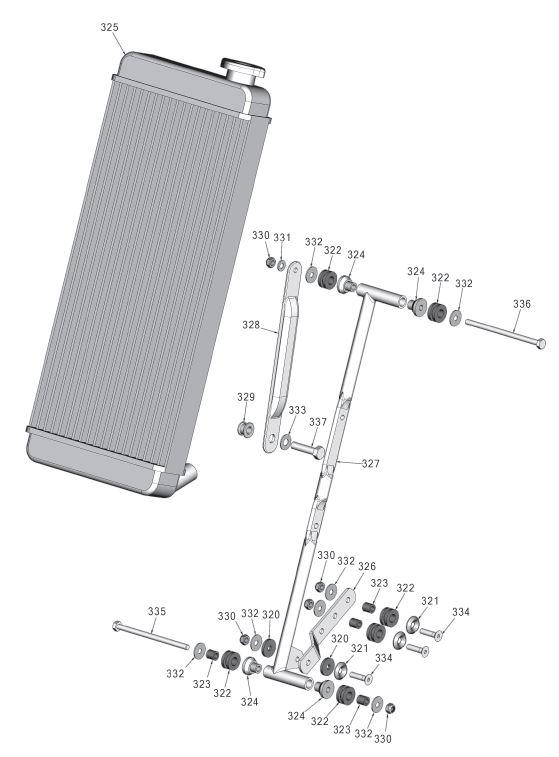 328. Tony radiator support - RokGP Radiator Parts - KartStore-USA